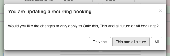 Editing/updating recurring bookings
